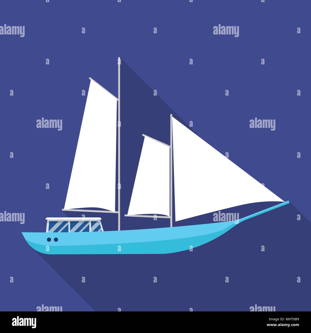 Two masted boat Stock Vector Images - Alamy