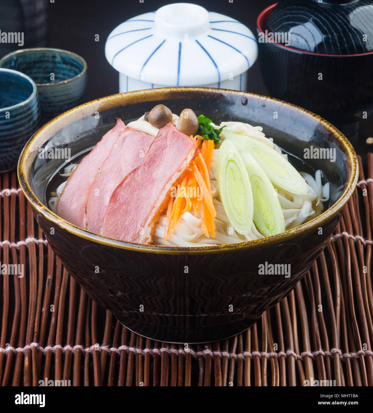 japanese cuisine. udon on background Stock Photo - Alamy