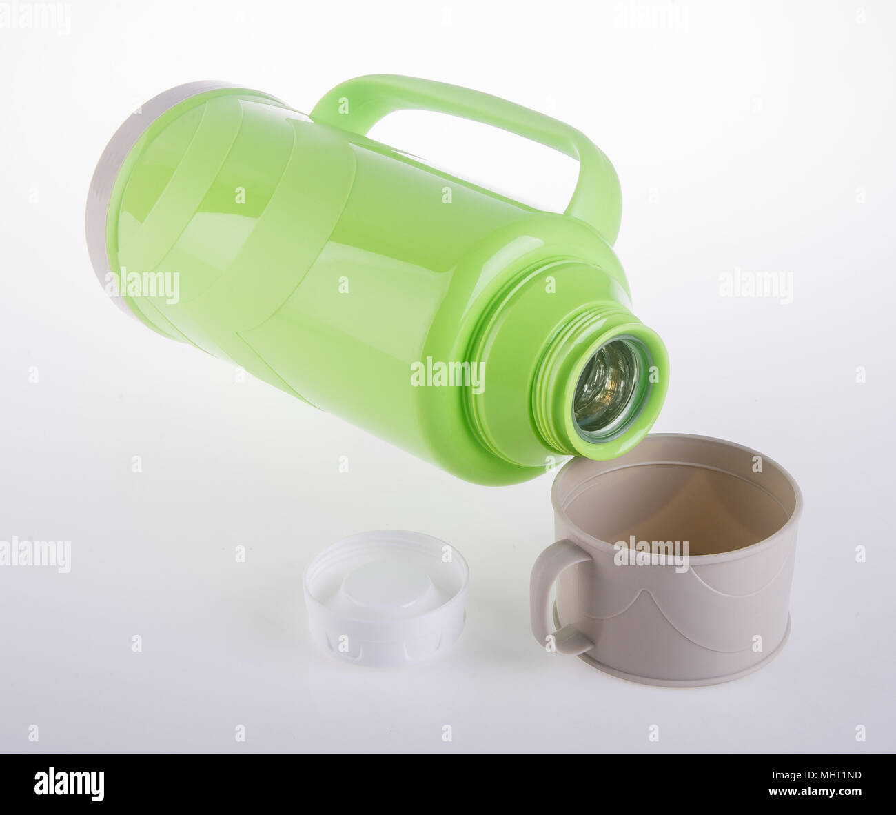 Thermo, Plastic Thermo flask on the background Stock Photo - Alamy