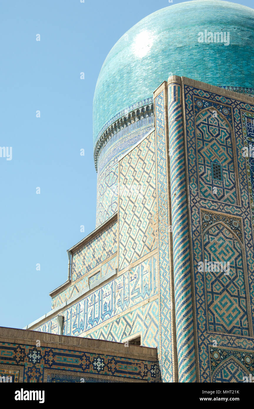 Domes and towers of Registan in Samarkand. Ancient architecture of ...