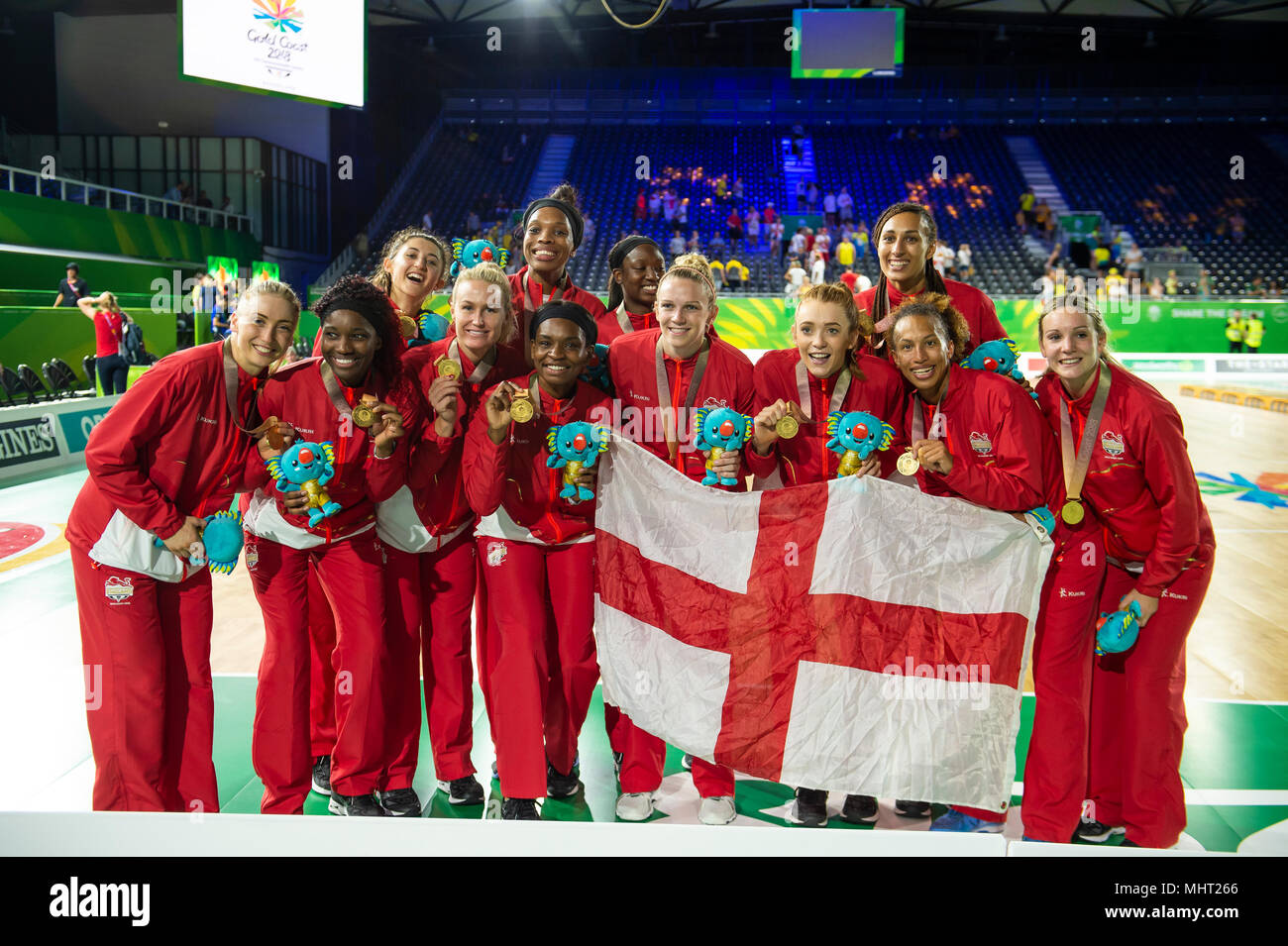 GOLD COAST, AUSTRALIA - APRIL 15: Gold medalists England pose during ...