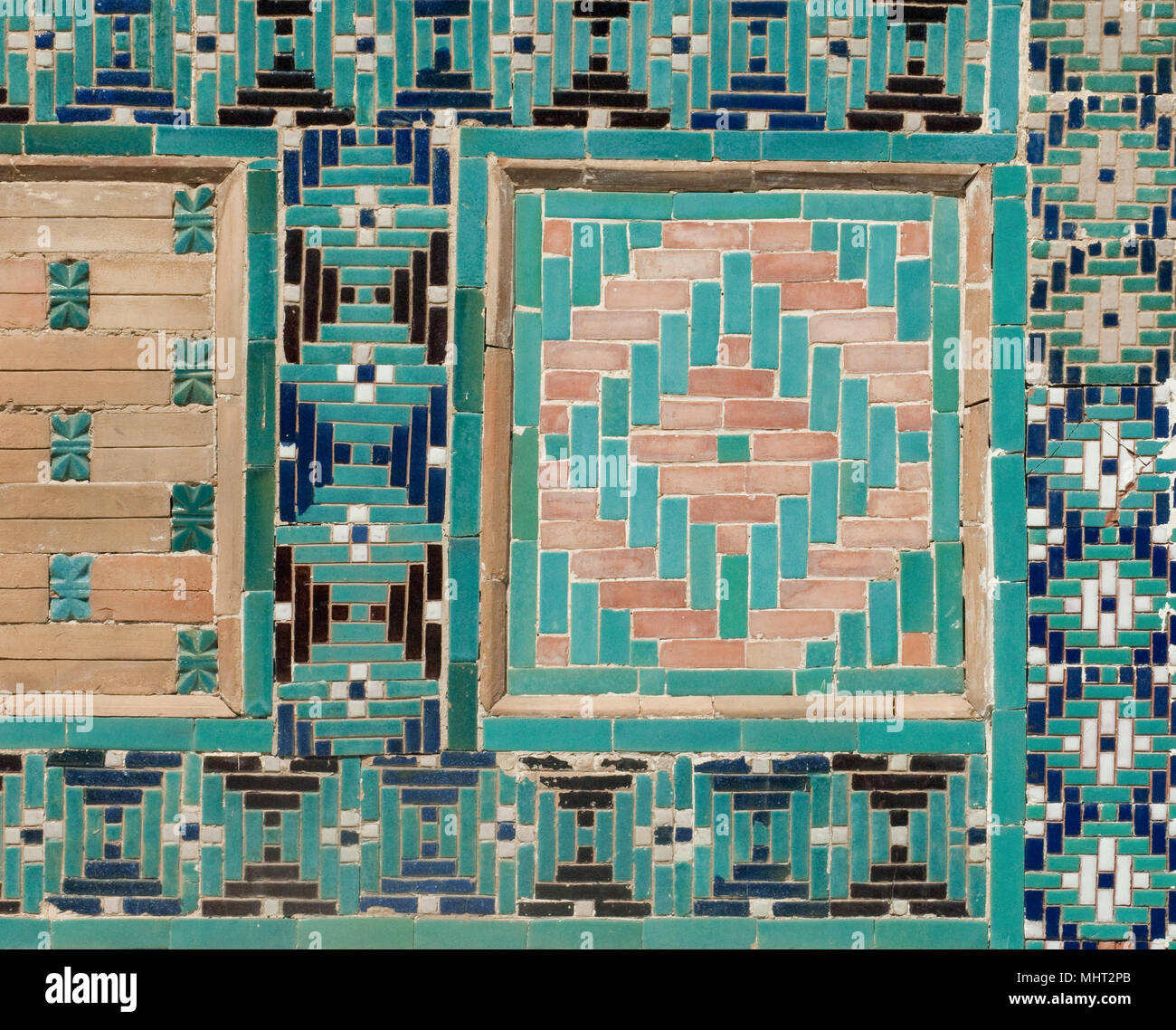 asian old ceramic mosaic. elements of oriental ornament on ceramic ...