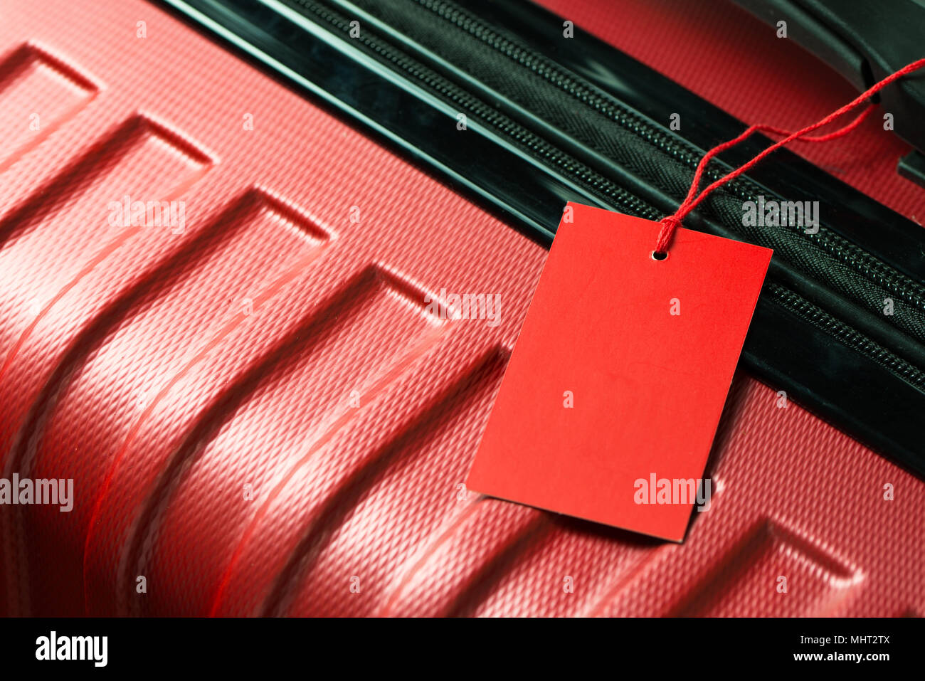 Empty travel luggage label Stock Photo - Alamy