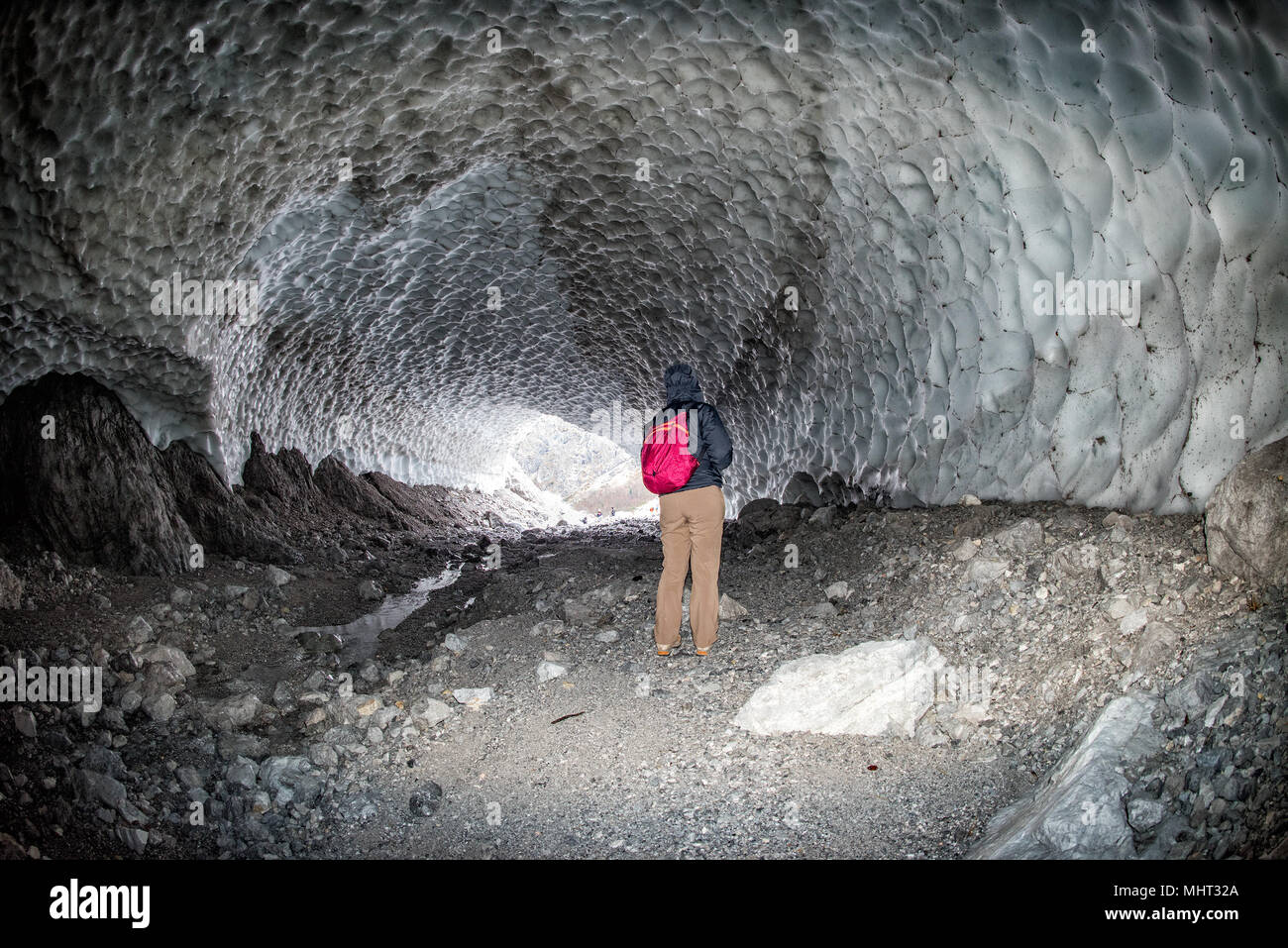 Snow ice cave chapel view in Germany Stock Photo - Alamy