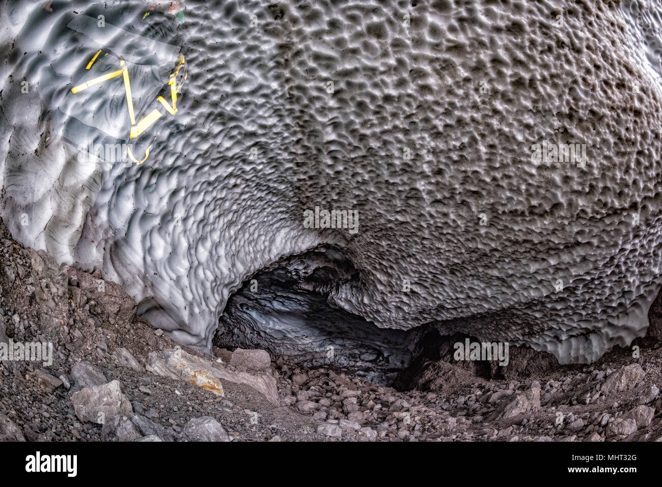 Snow ice cave chapel view in Germany Stock Photo - Alamy
