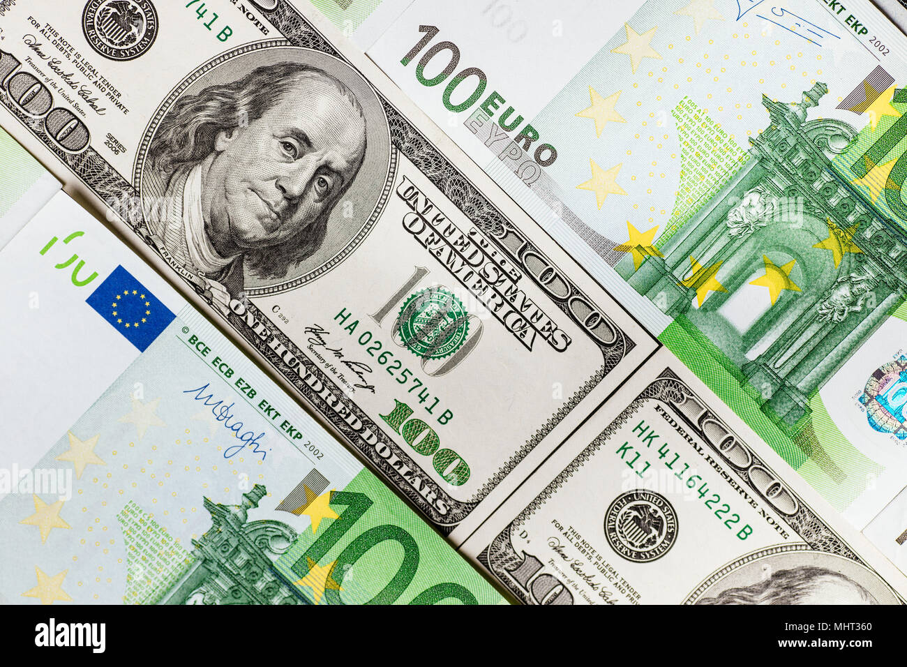 Euro vs dollar as background Stock Photo - Alamy
