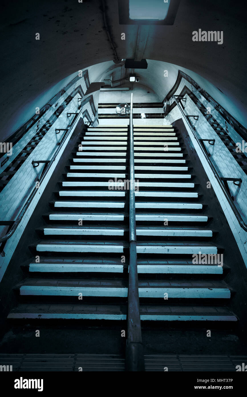 London underground stairs hi-res stock photography and images - Alamy