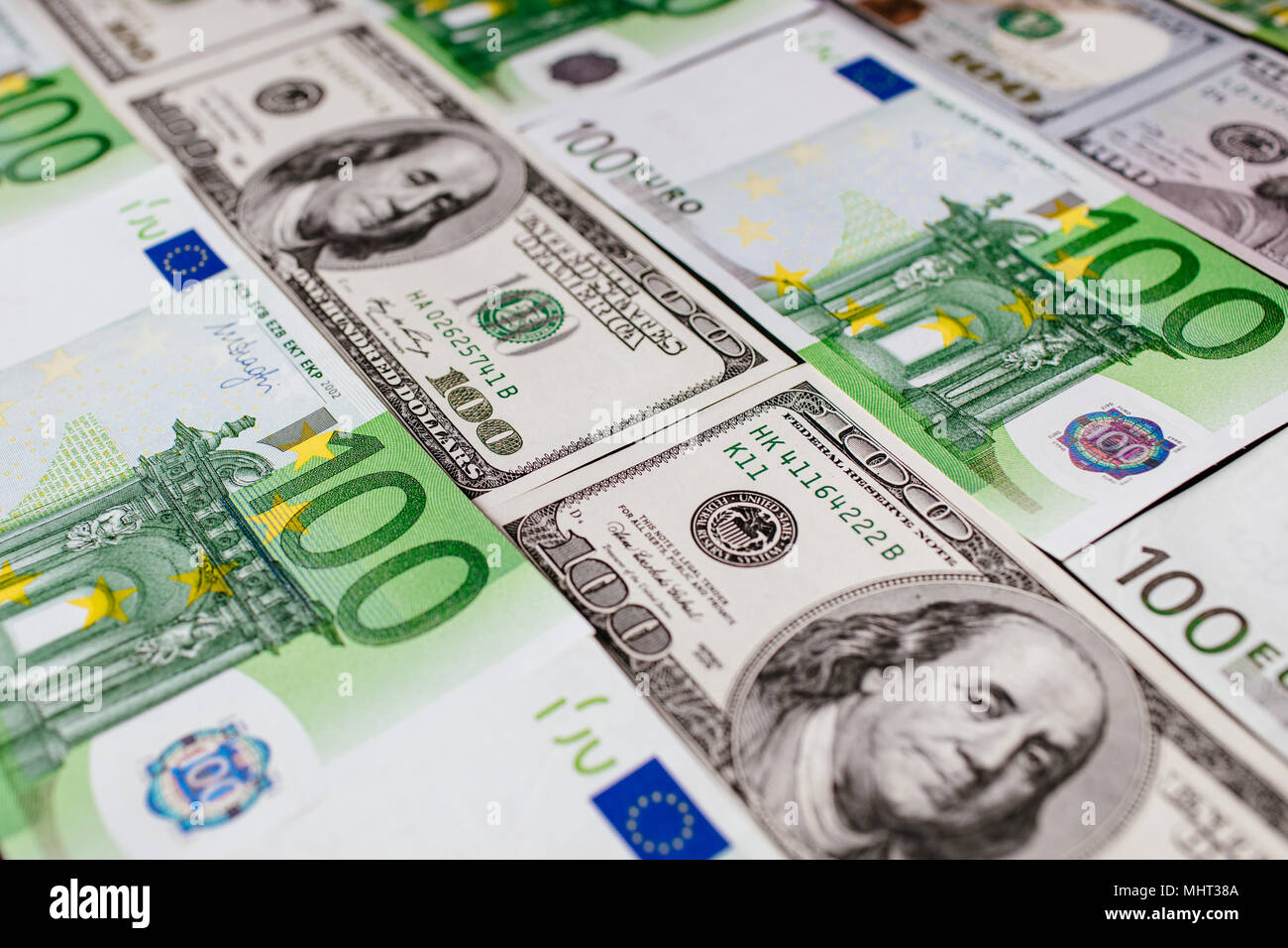 Euro vs dollar as background Stock Photo - Alamy