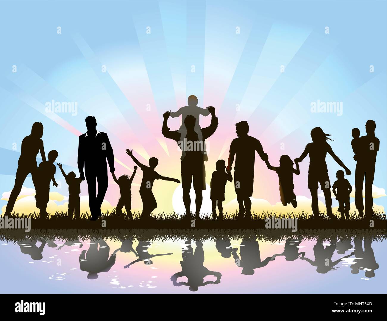 Families looking Stock Vector Images - Alamy