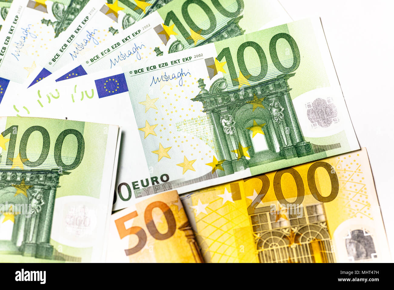 uro Money. euro cash background. Euro Money Banknotes Stock Photo - Alamy
