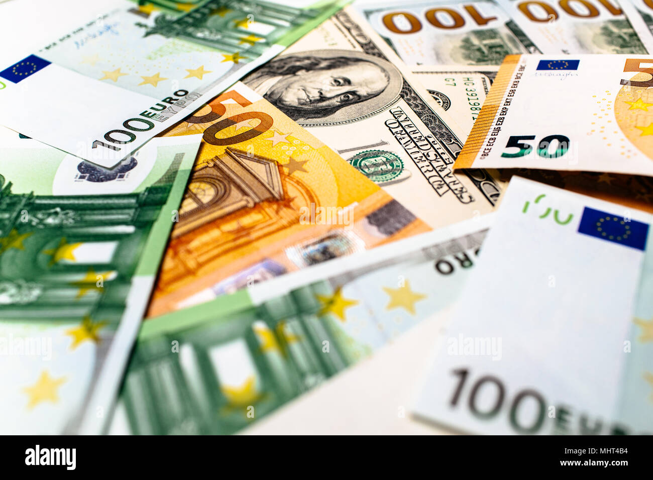 Euro vs dollar as background Stock Photo - Alamy
