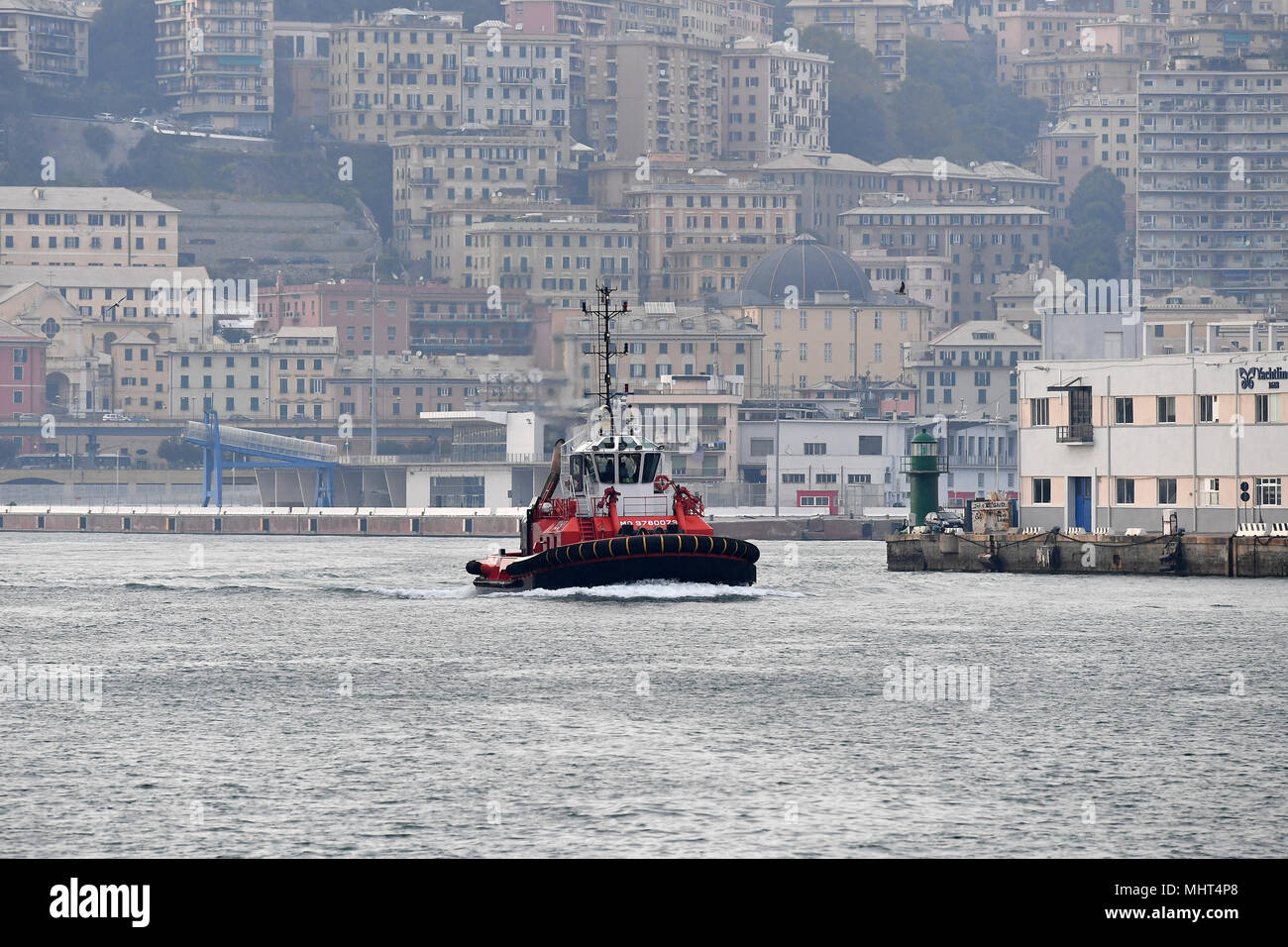 GENOA, ITALY - JULY 27 2017 - The Port of Genoa is the major Italian ...