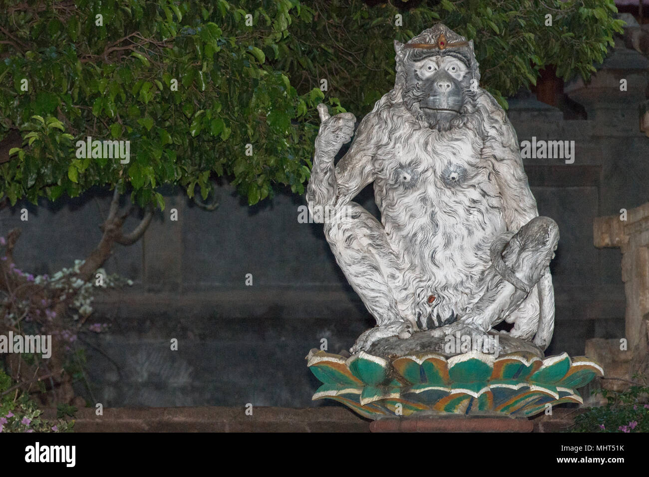 Monkey ape statue in bali indonesia close up Stock Photo - Alamy