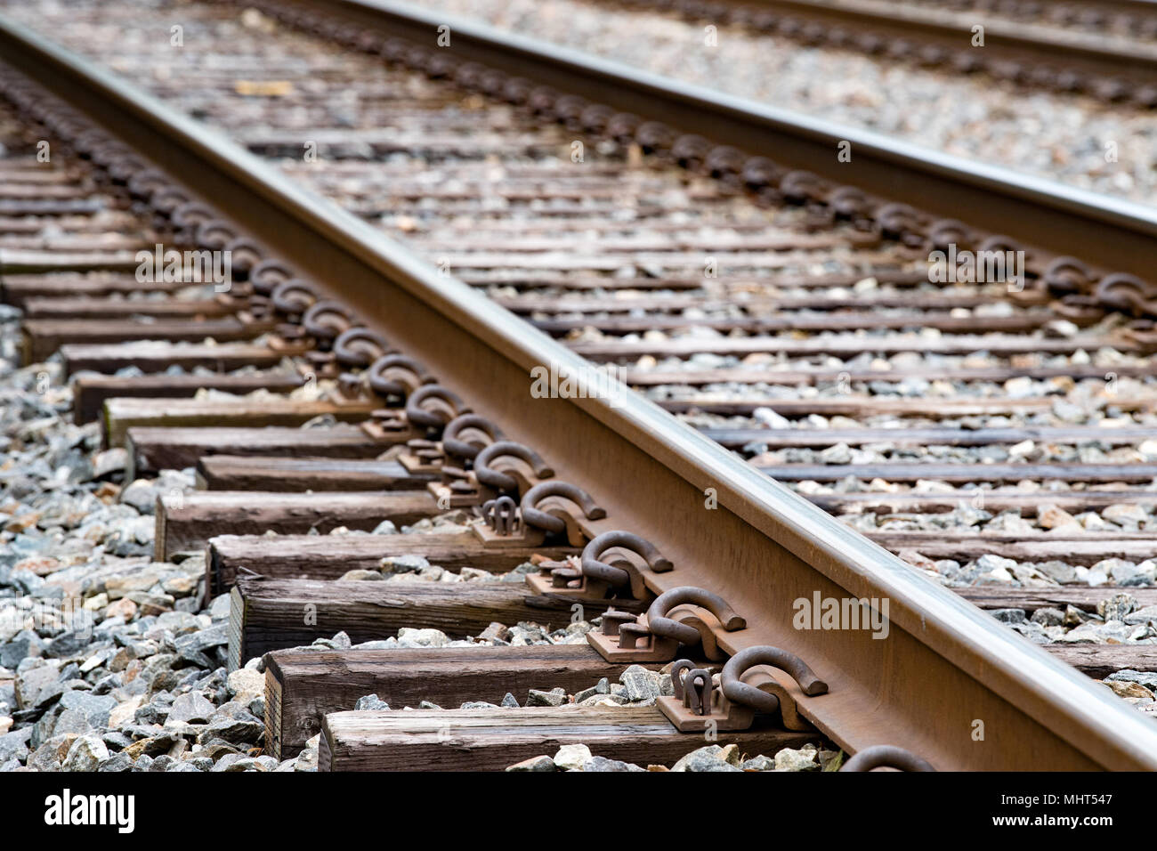 Train tracks detail hi-res stock photography and images - Alamy