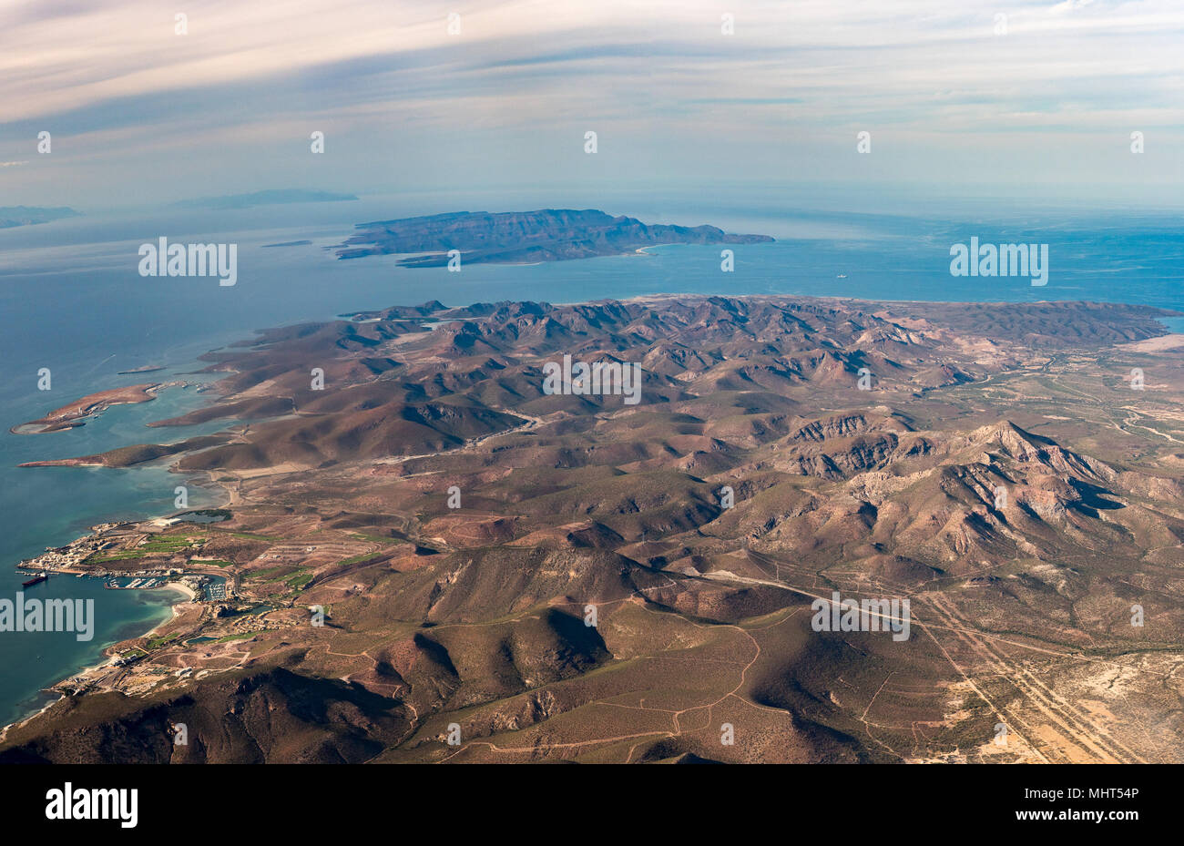 La Paz San Jose del Cabo Baja California Sur Mexico aerial view Stock ...