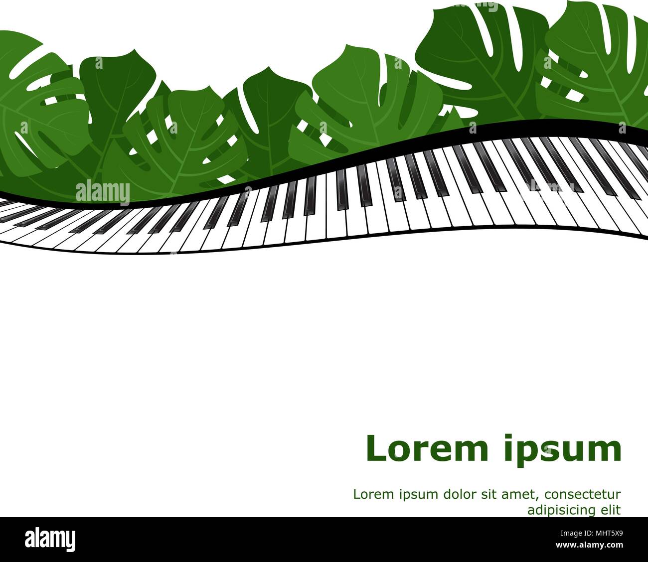 Green leave monstera space Cut Out Stock Images & Pictures - Alamy