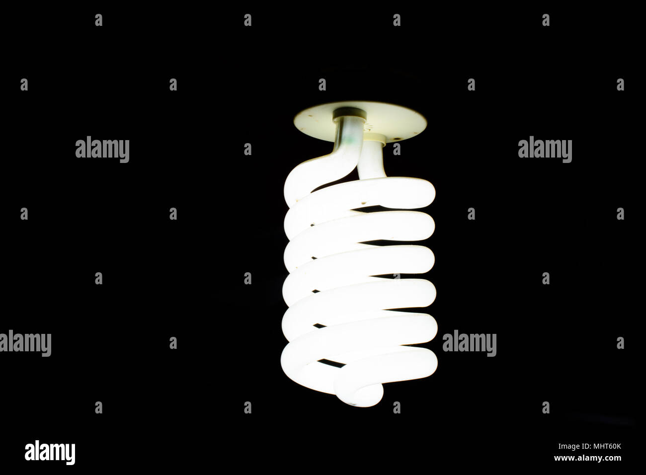 led bulb. black background. saving electricity Stock Photo - Alamy