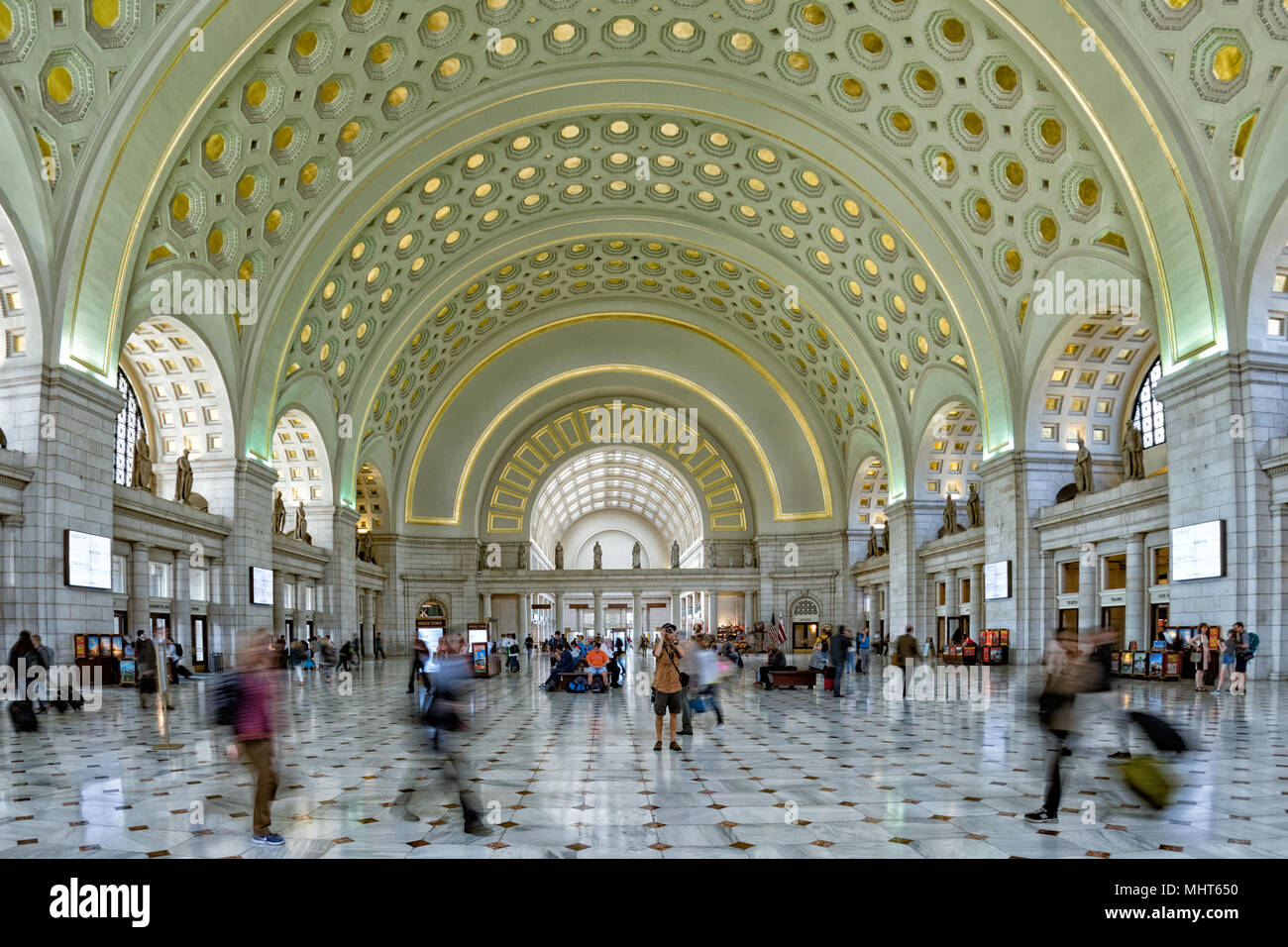 WASHINGTON, USA - APRIL 27 2017 - washington union station internal ...