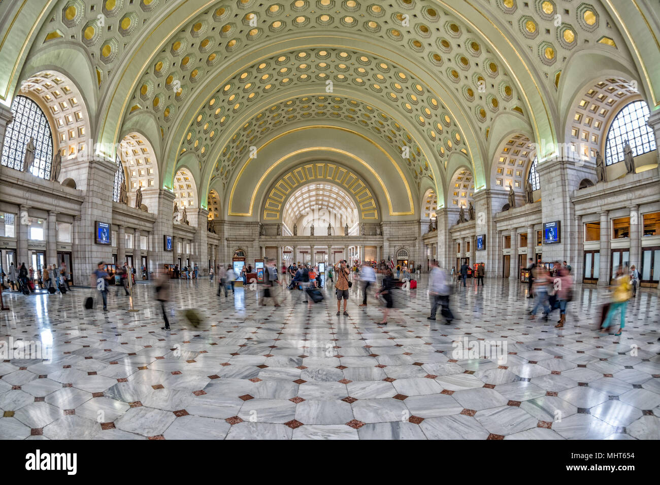 WASHINGTON, USA - APRIL 27 2017 - washington union station internal ...