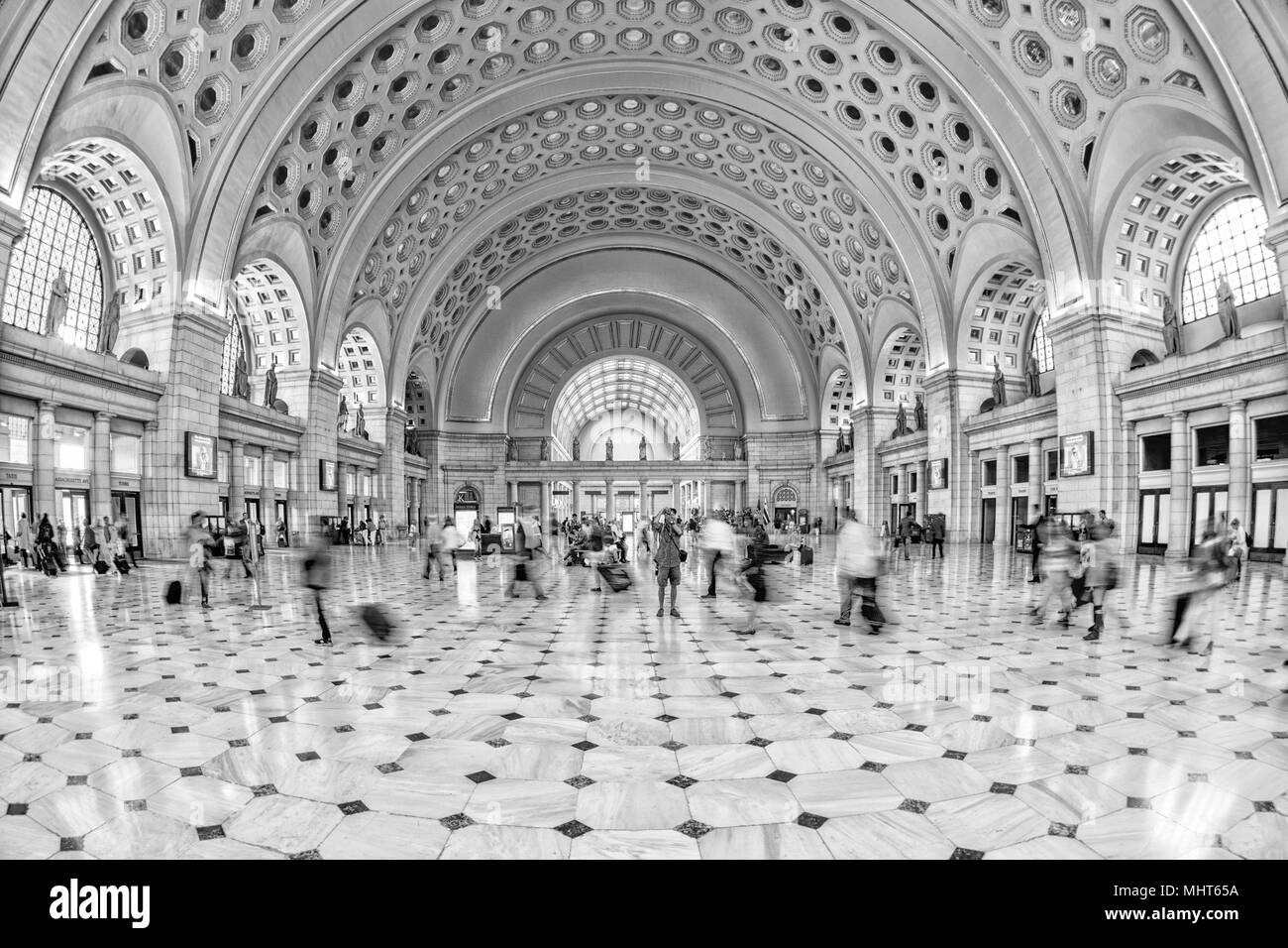 WASHINGTON, USA - APRIL 27 2017 - washington union station internal ...