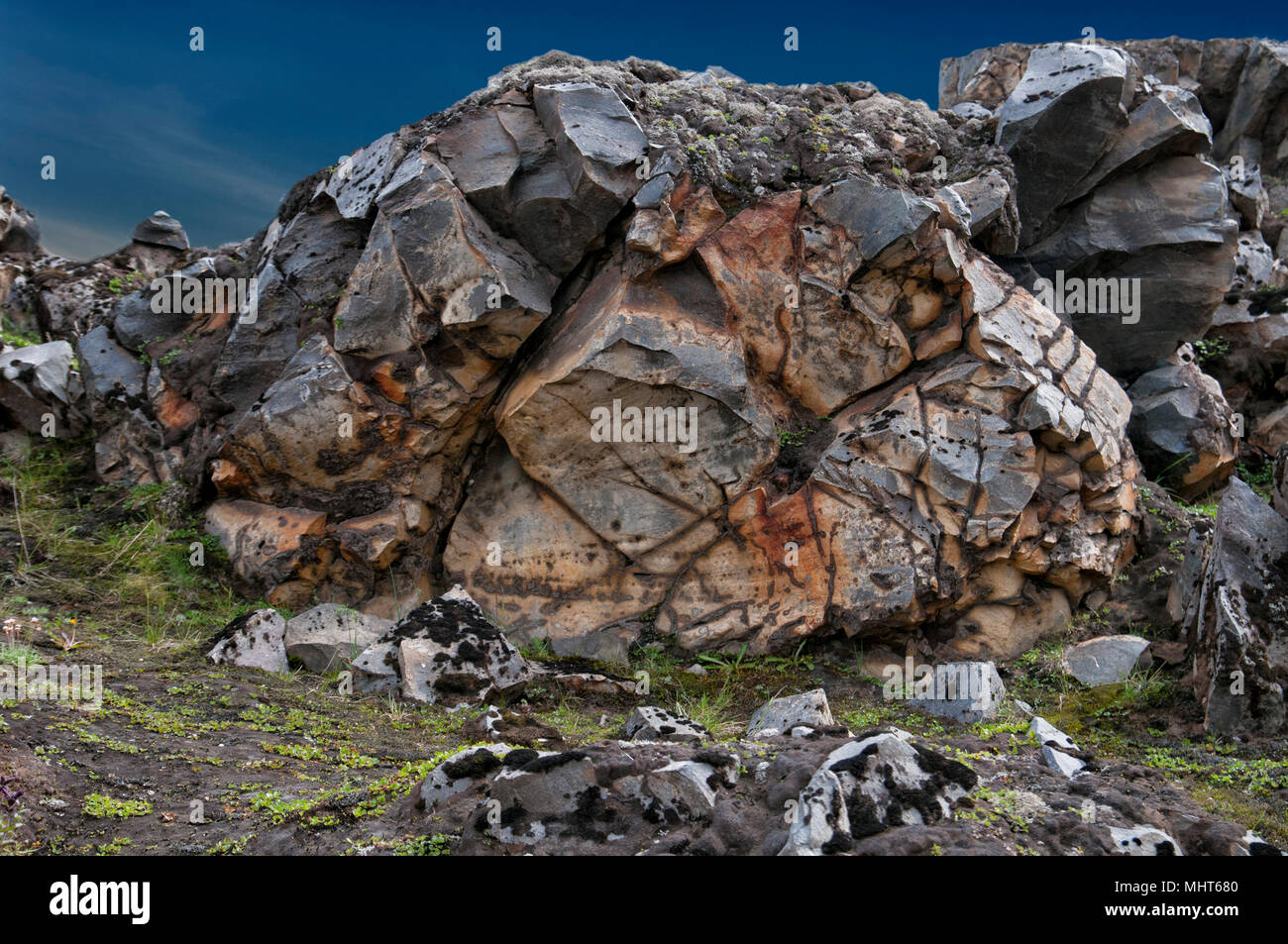 Iceland Landmannalaugar lava desert wild landscape Stock Photo - Alamy