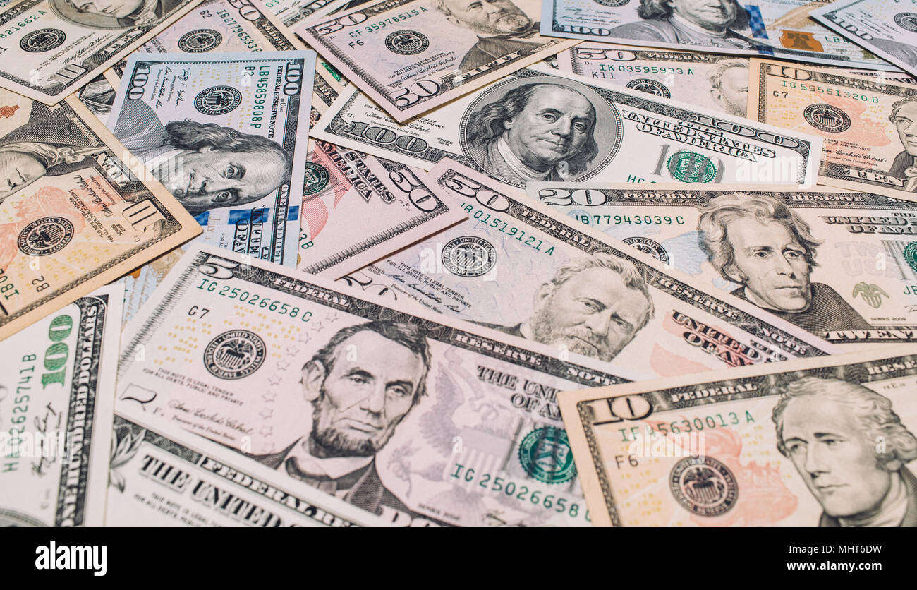 U.S. dollars banknotes of the united States of America Stock Photo - Alamy