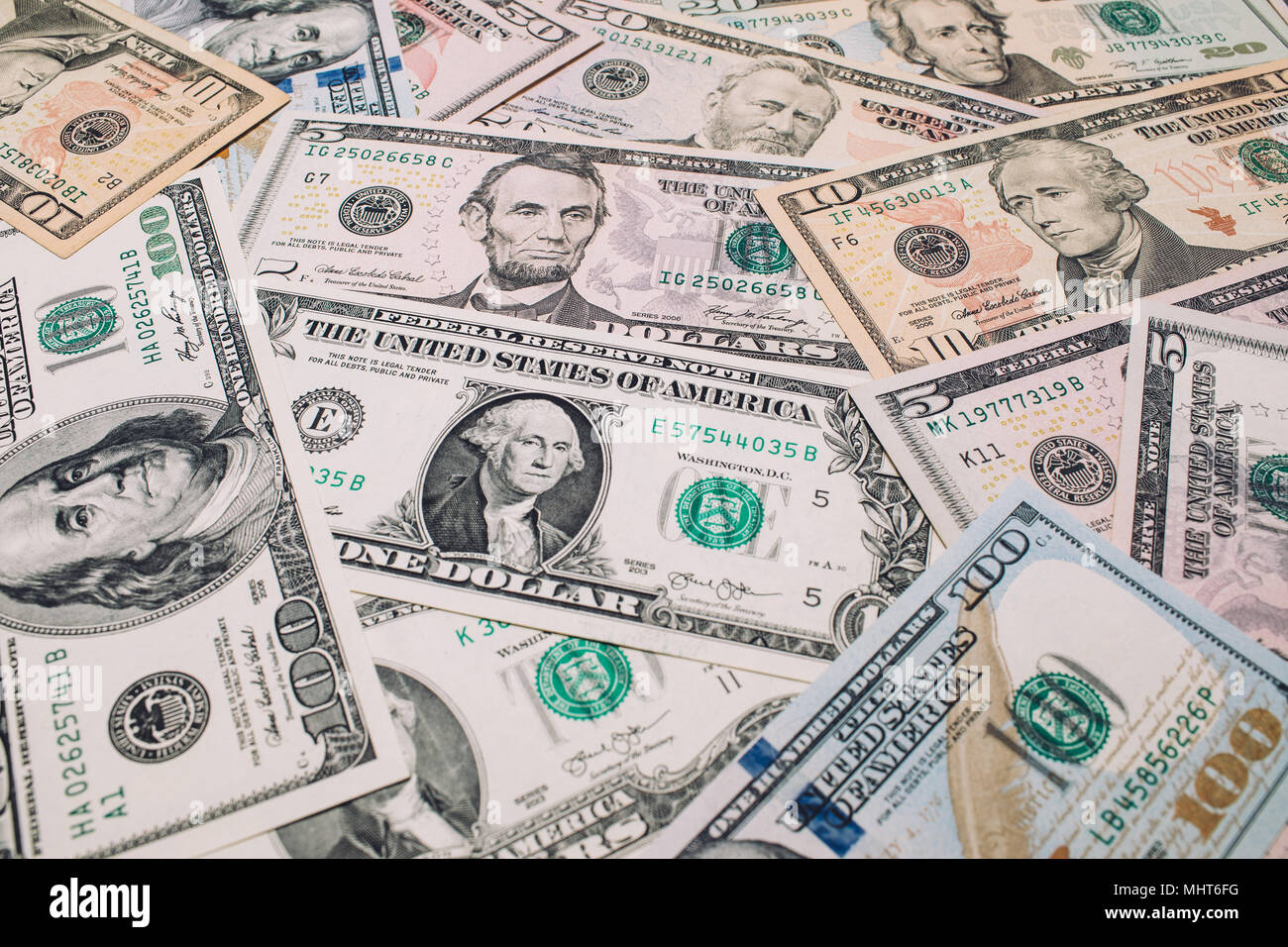 U.S. dollars banknotes of the united States of America Stock Photo - Alamy
