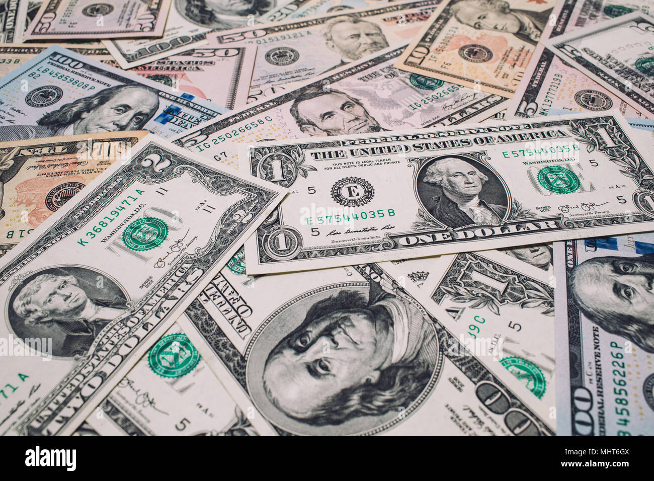 Mixed dollar, money background Stock Photo - Alamy