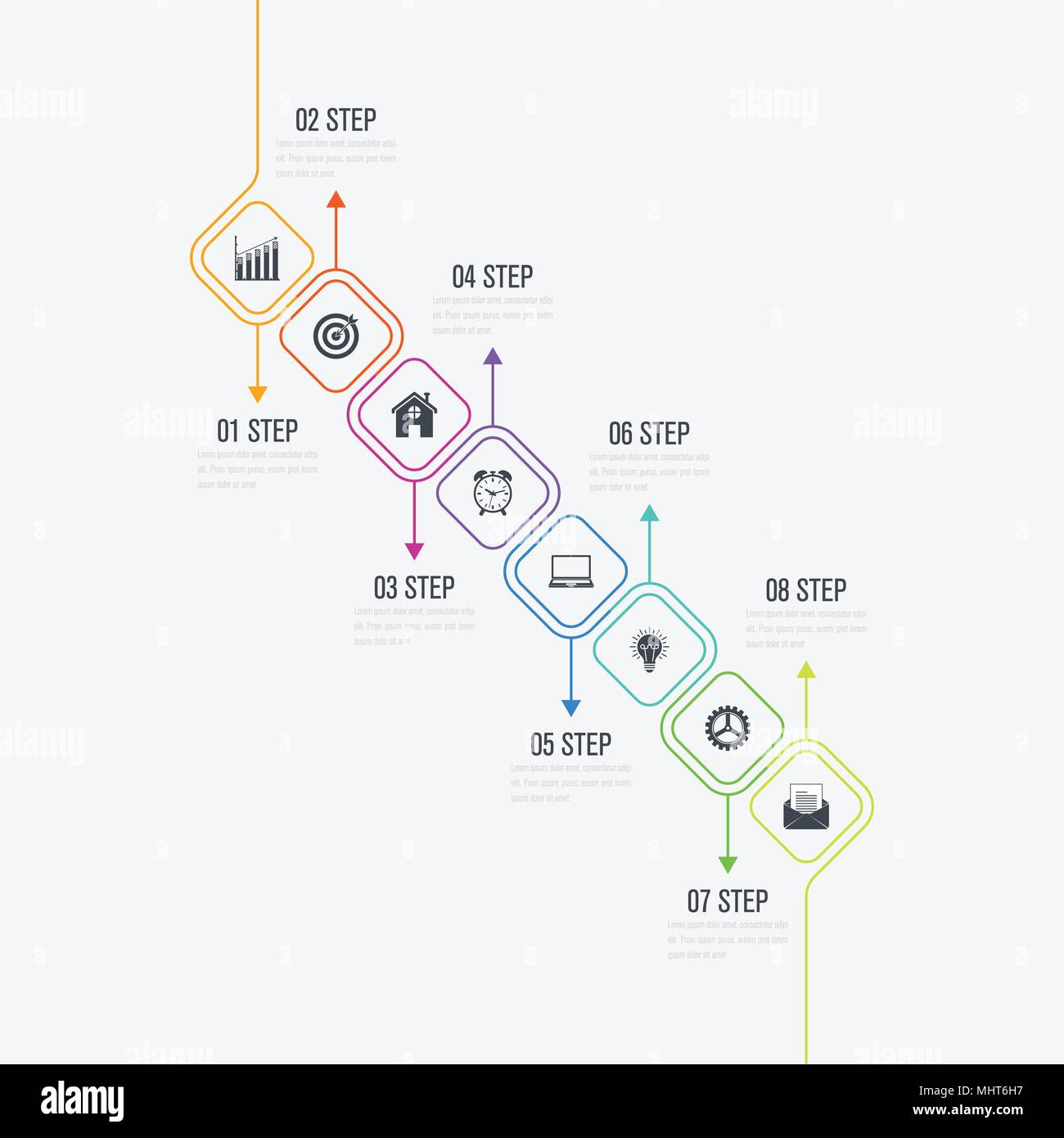 Vector illustration infographics 8 options Stock Vector Image & Art - Alamy