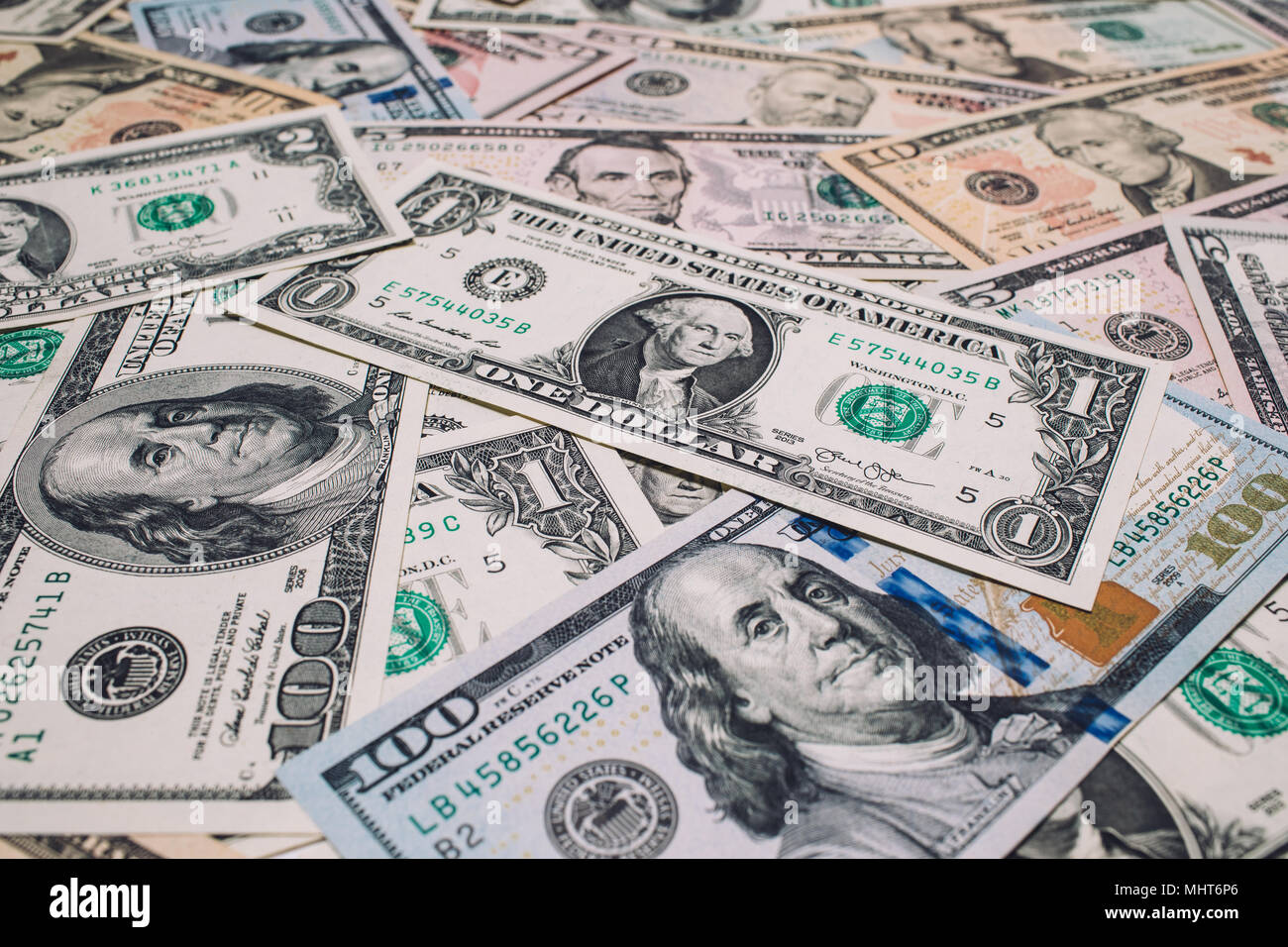 U.S. dollars banknotes of the united States of America Stock Photo - Alamy