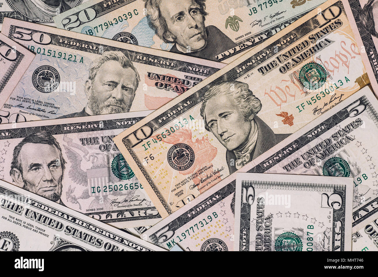 U.S. dollars banknotes of the united States of America Stock Photo - Alamy