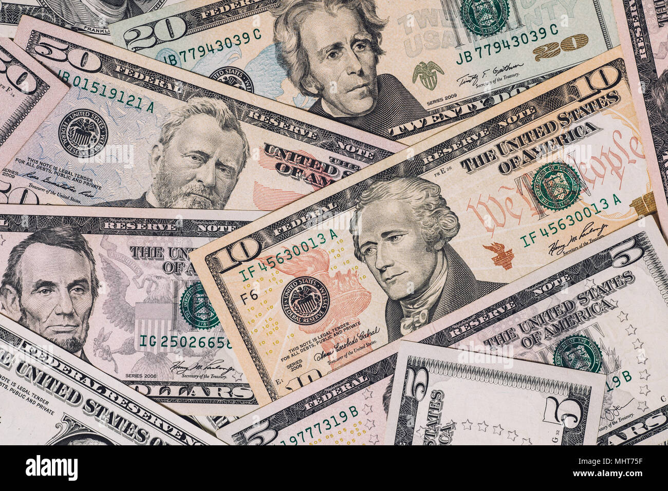 Mixed dollar, money background Stock Photo - Alamy