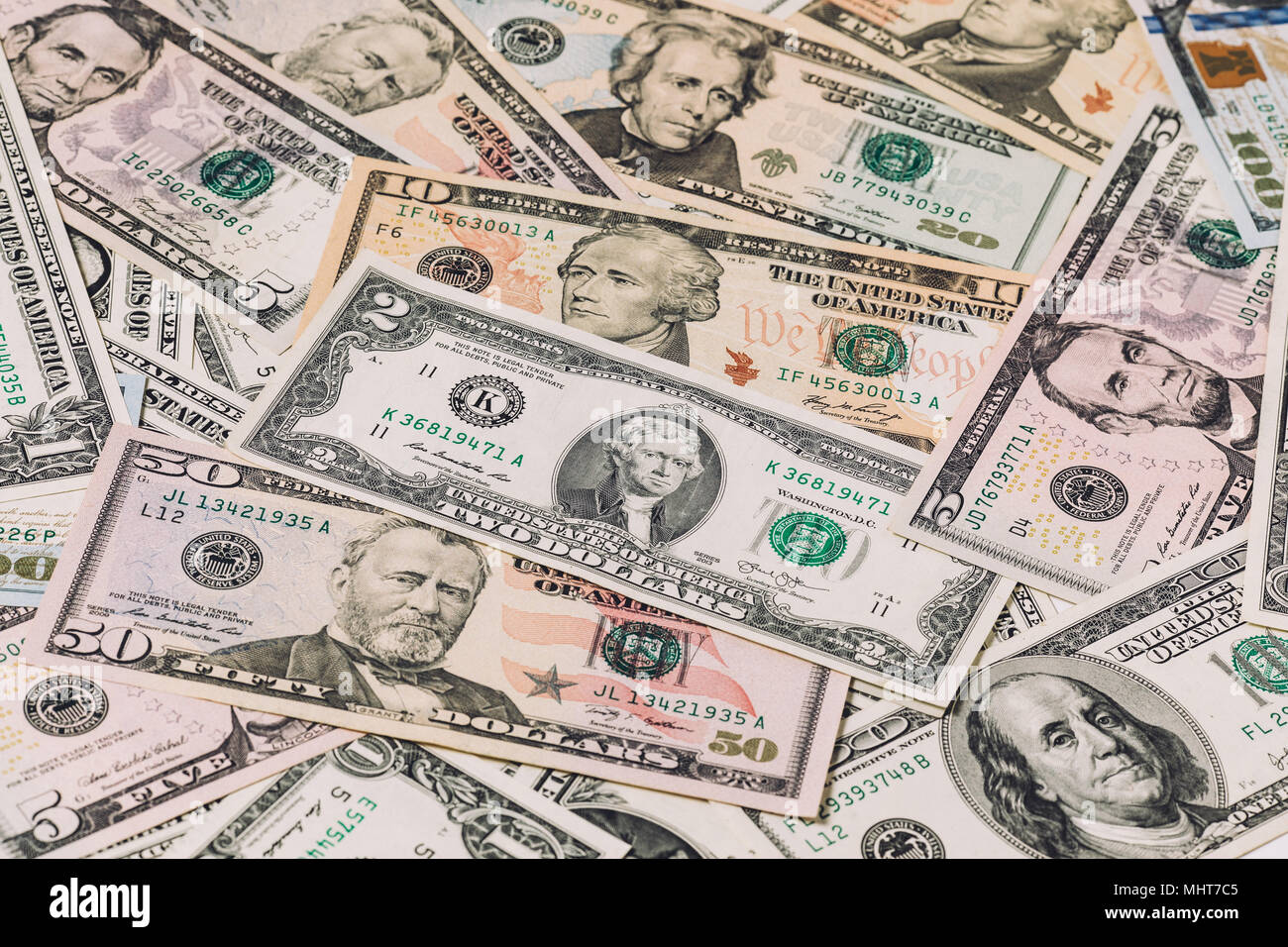 U.S. dollars banknotes of the united States of America Stock Photo - Alamy