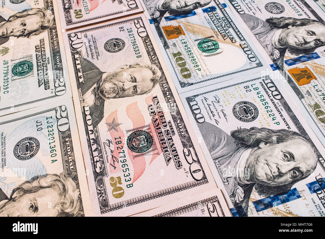 USA money banknotes on white background Stock Photo - Alamy