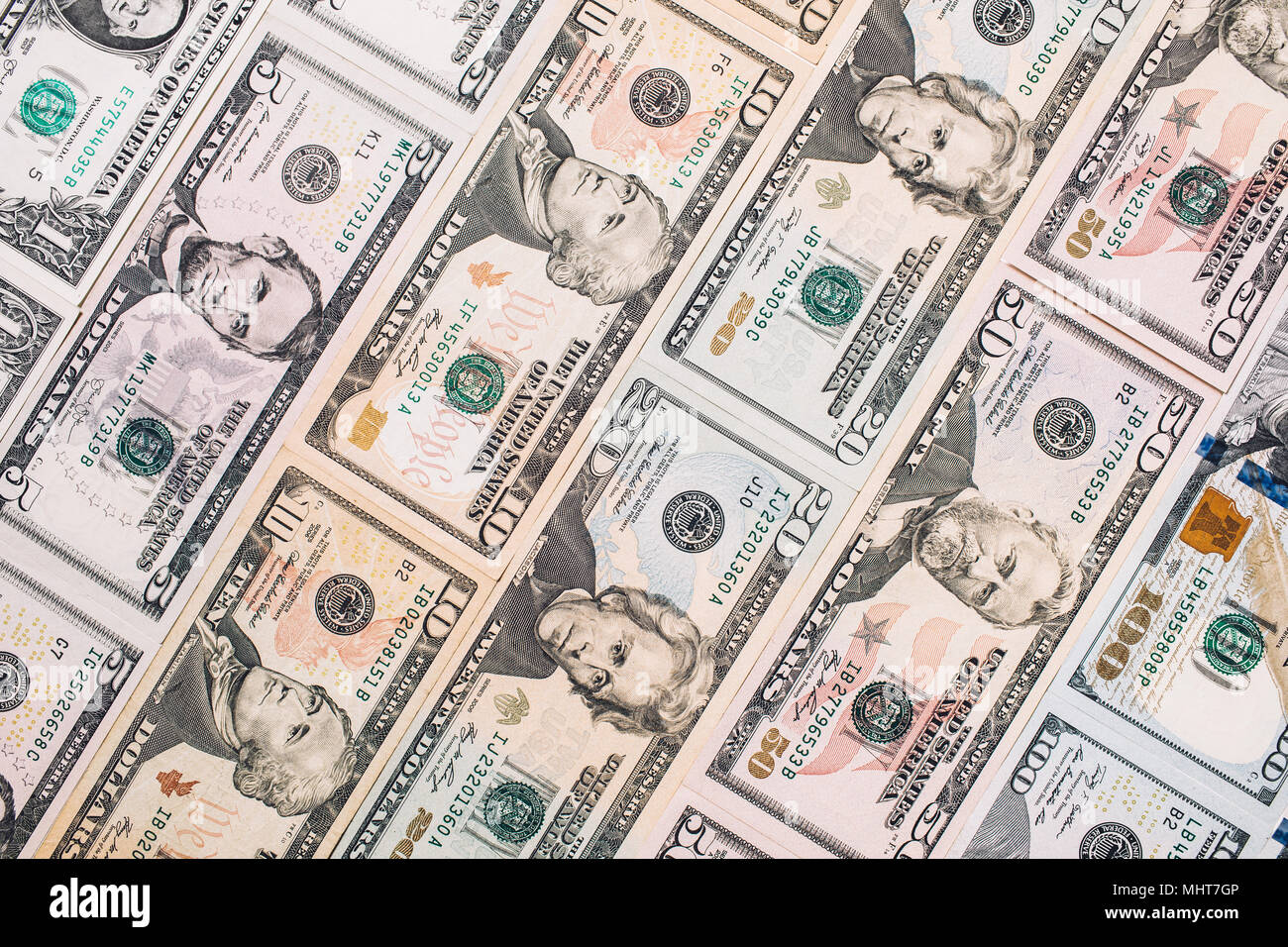 different bank notes dollars, money, bills Stock Photo - Alamy