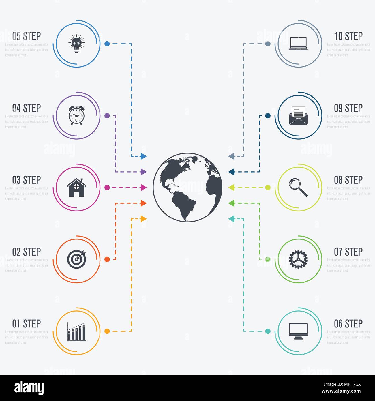 10 step infographics hi-res stock photography and images - Alamy
