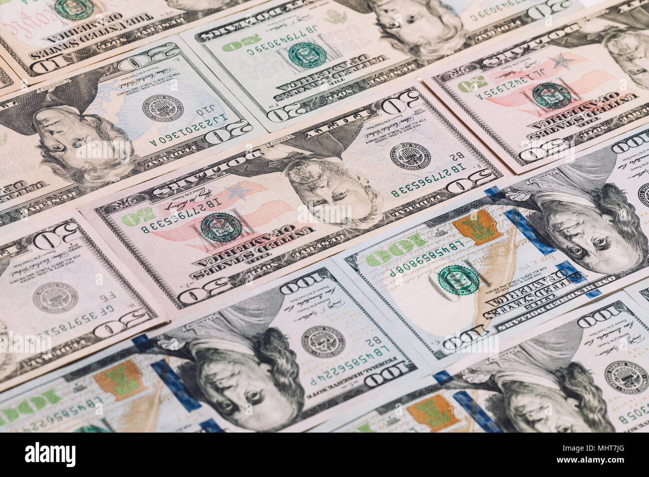 different bank notes dollars, money, bills Stock Photo - Alamy