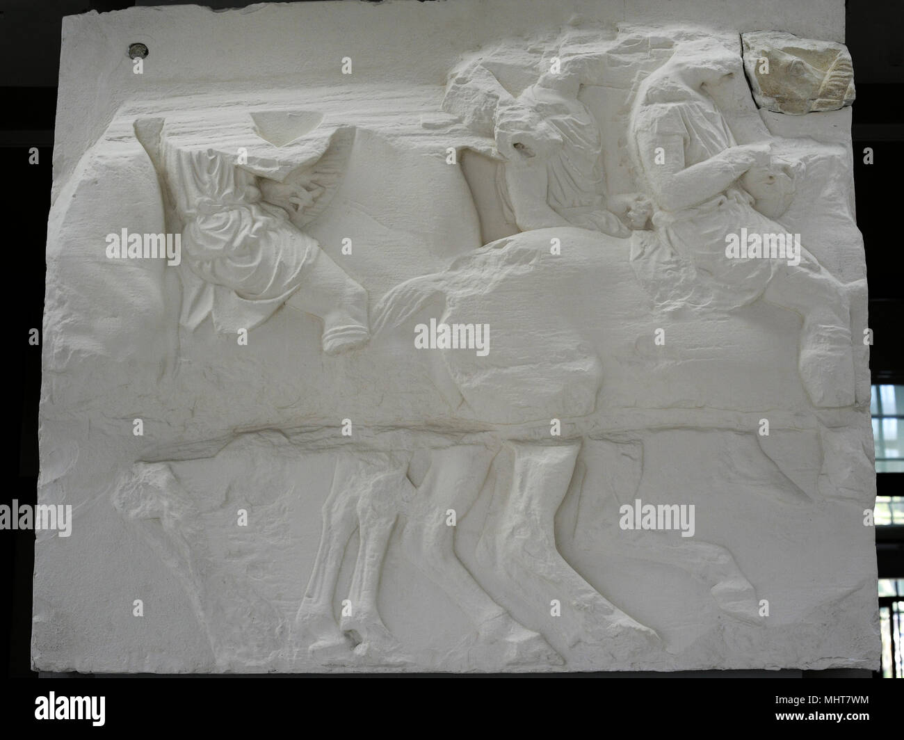 South frieze of Parthenon, Acropolis of Athens. Block S XXIII, figures 57-59. Horsemen. 5th ...