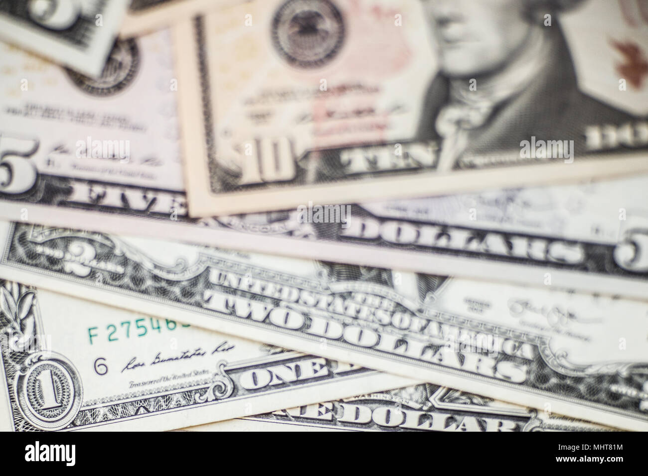 American Dollars Close up Stock Photo - Alamy