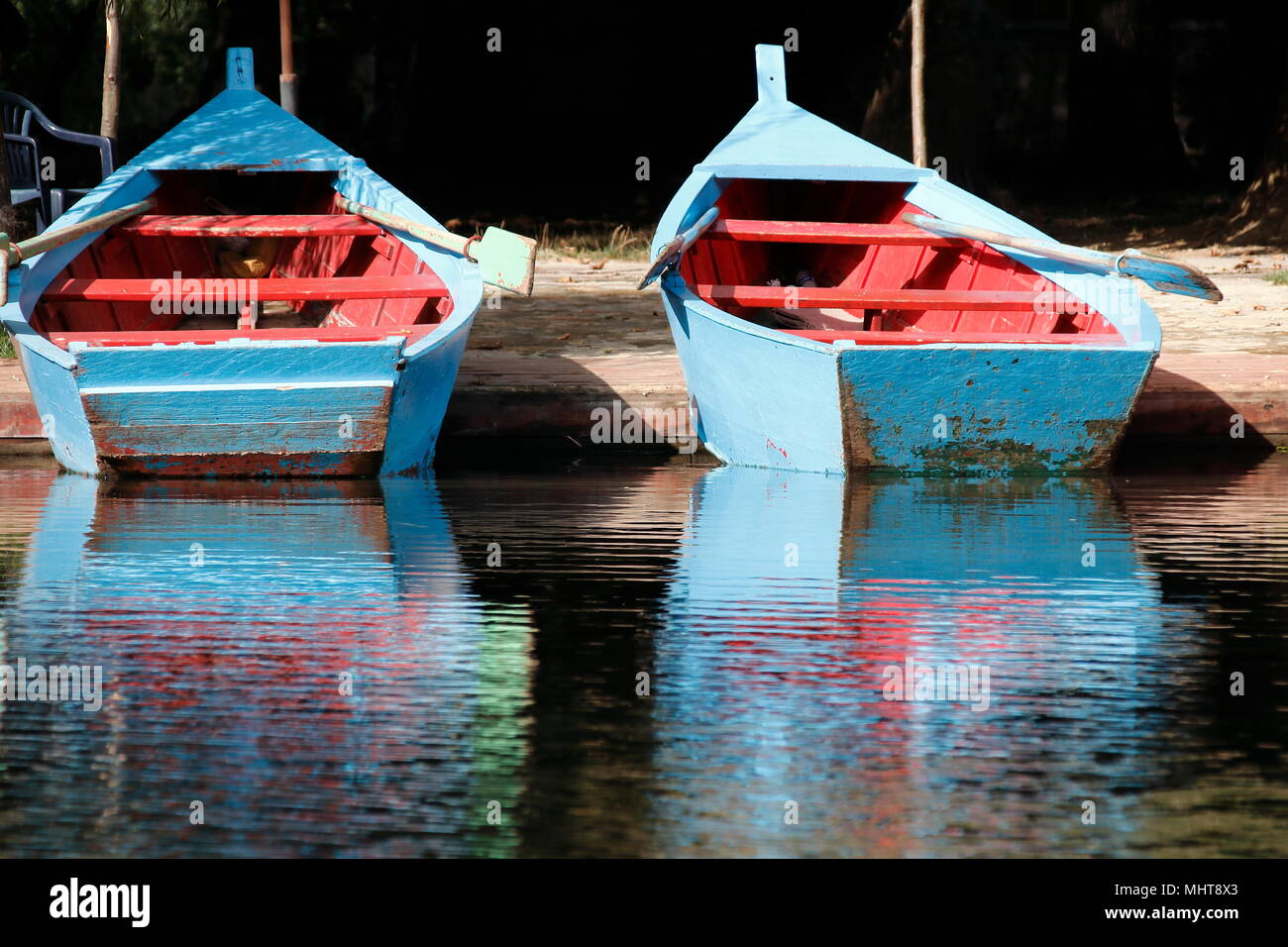 Blue rowboats hi-res stock photography and images - Alamy