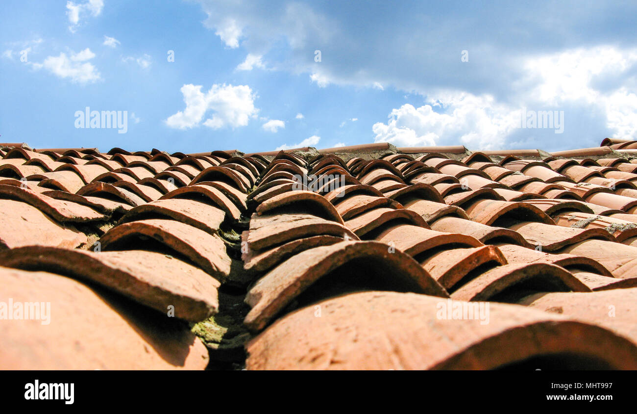 Clay roof tile patterns hi-res stock photography and images - Alamy