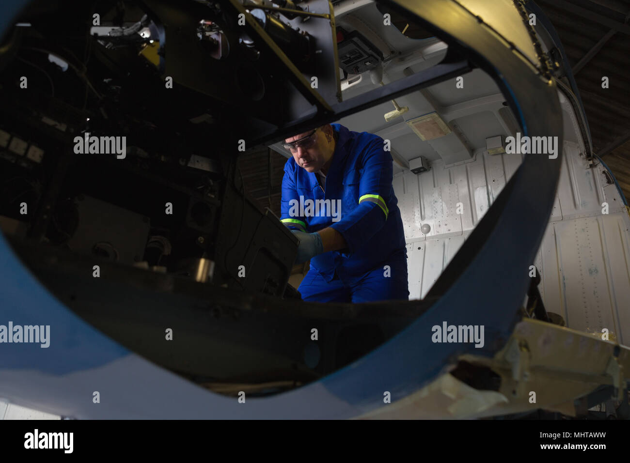 Aerospace production process inspection hi-res stock photography and ...