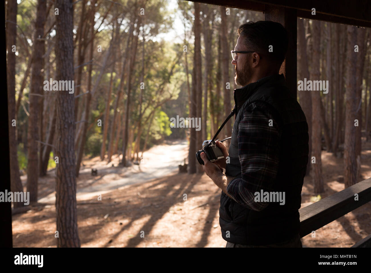 Standing by log cabin hi-res stock photography and images - Alamy