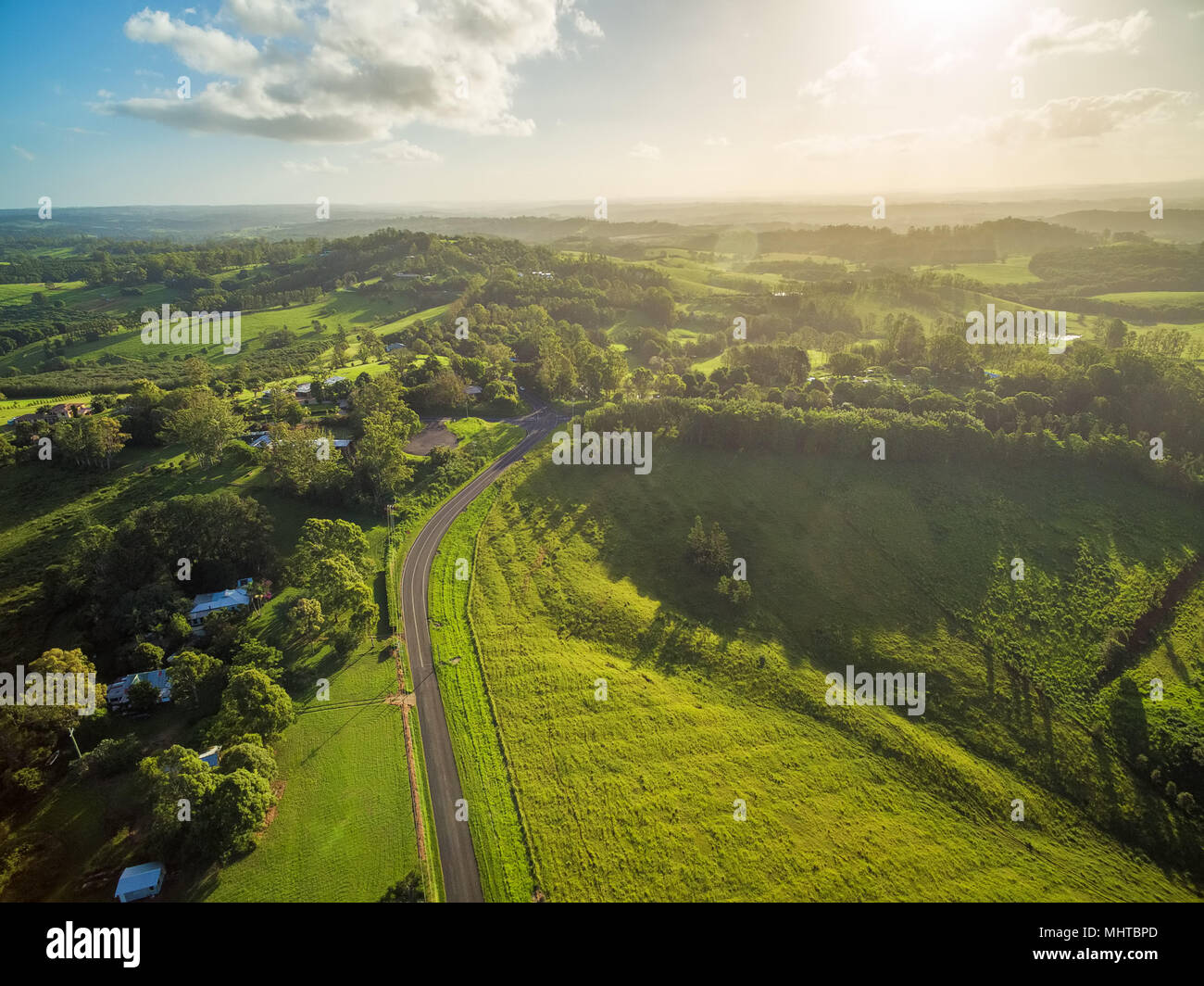 Rolling countryside sunset hi-res stock photography and images - Alamy