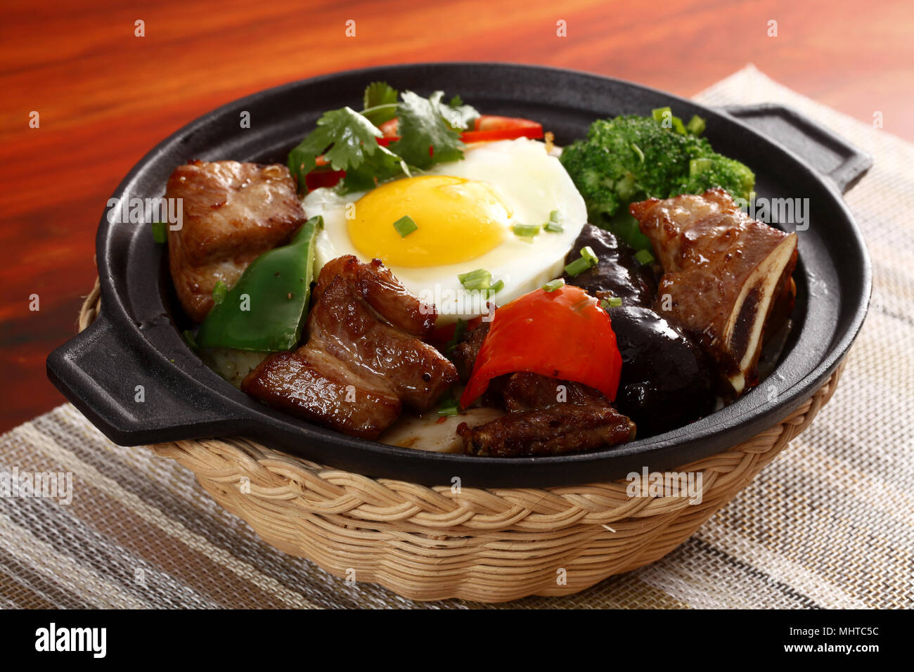 beef short ribs over rice Stock Photo - Alamy