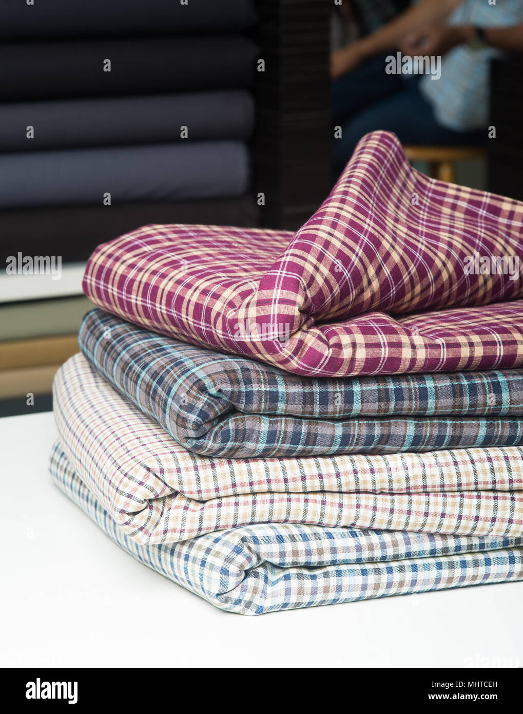 fabrics textile. Cotton Fabric Sample Stock Photo - Alamy