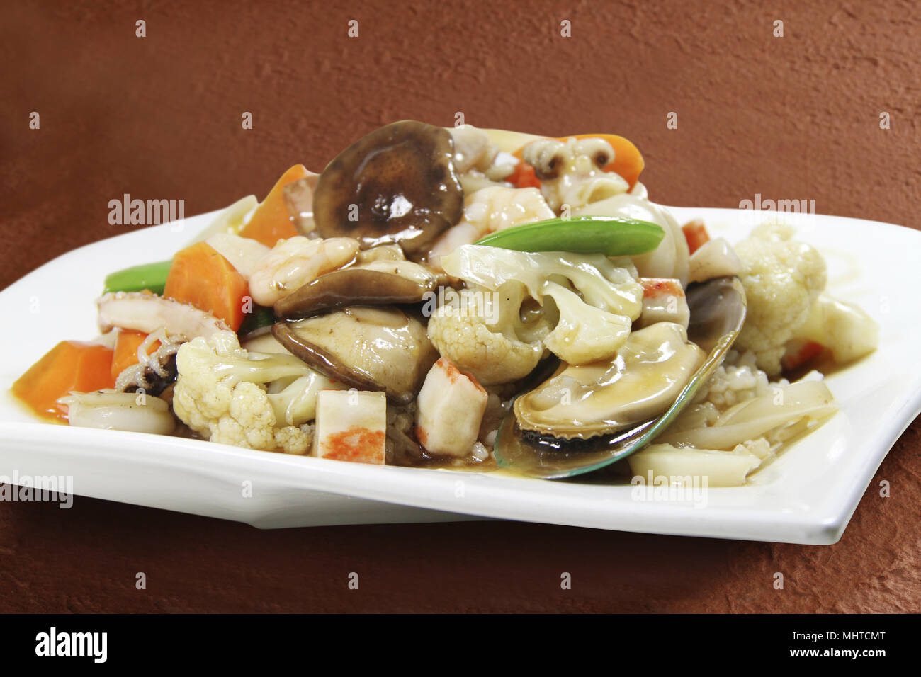 seafood with mixed vegetable Stock Photo - Alamy