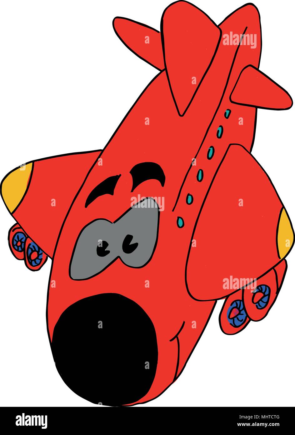 Red airplane cartoon character Stock Vector Image & Art - Alamy