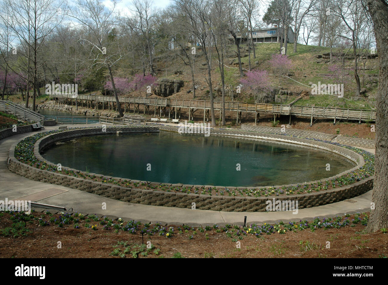 The Blue Spring in Eureka Springs is a naturally occuring spring that ...