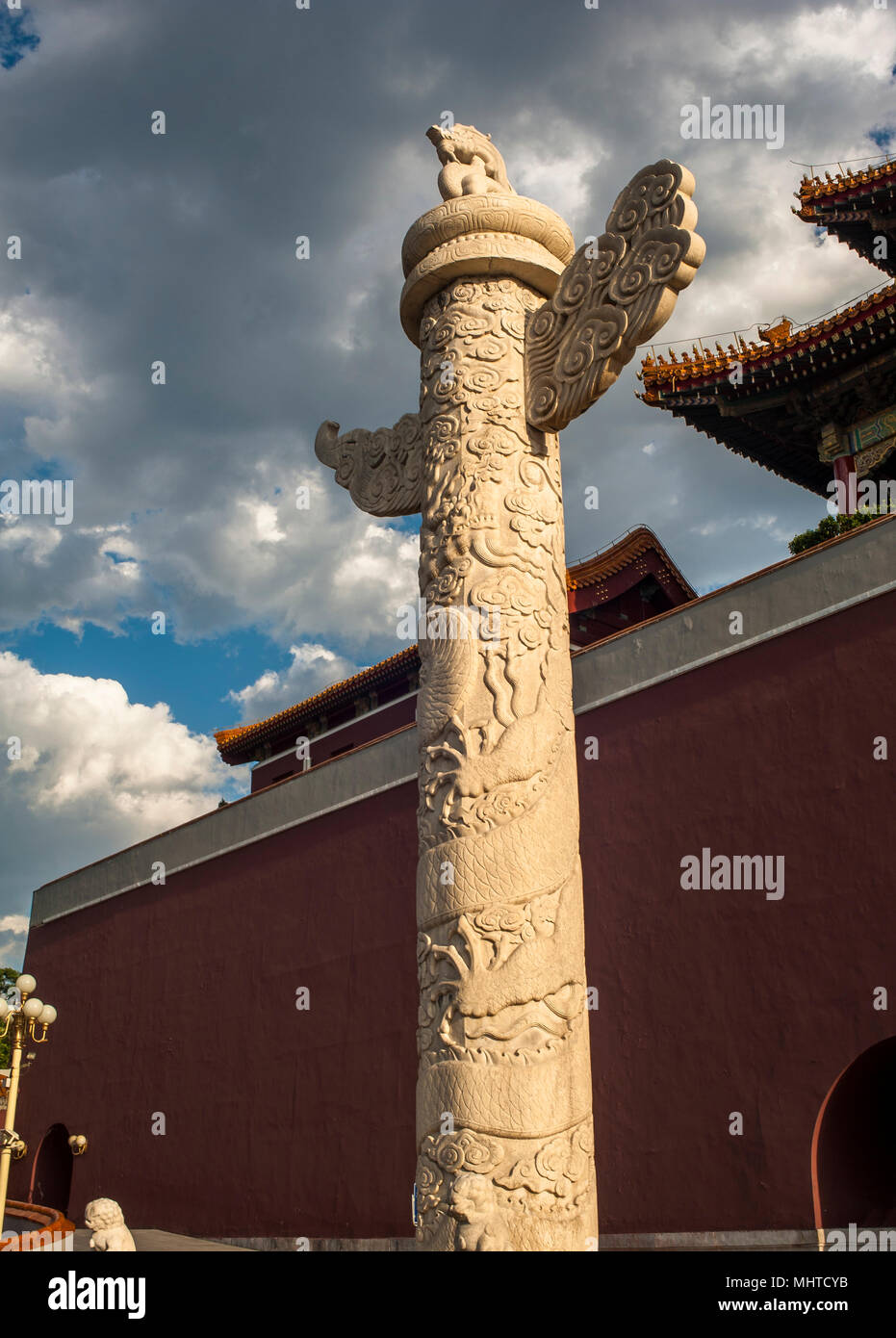 The ornamental columns erected besides Tiananmen tower Stock Photo - Alamy